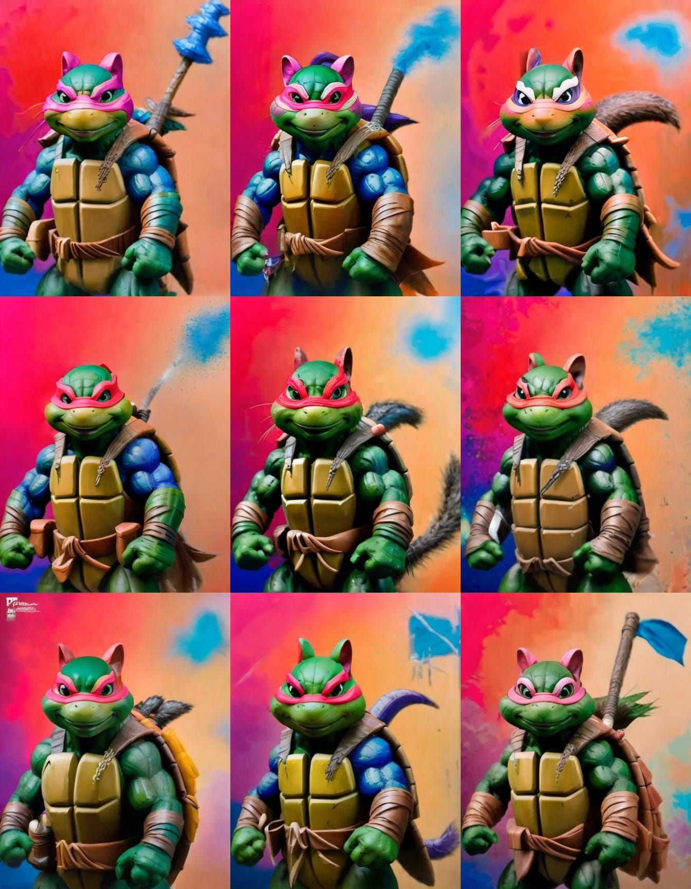 teenage mutant ninja chipmunk - AI Generated Artwork - NightCafe Creator