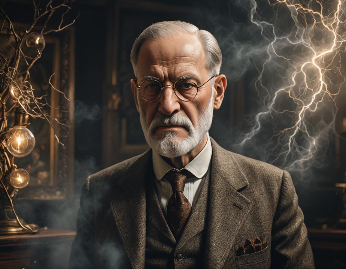 Sigmund Freud Portrait - AI Generated Artwork - NightCafe Creator