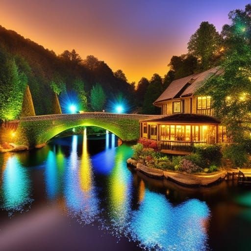 lights: awe-inspiring: ultrarealistic: river: exotic: nebula: Thomas ...