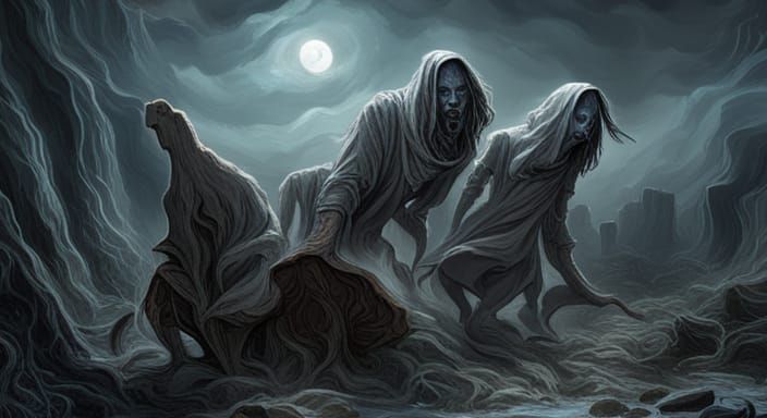 Skinwalker breaking from their shell in the style of Doré - AI ...