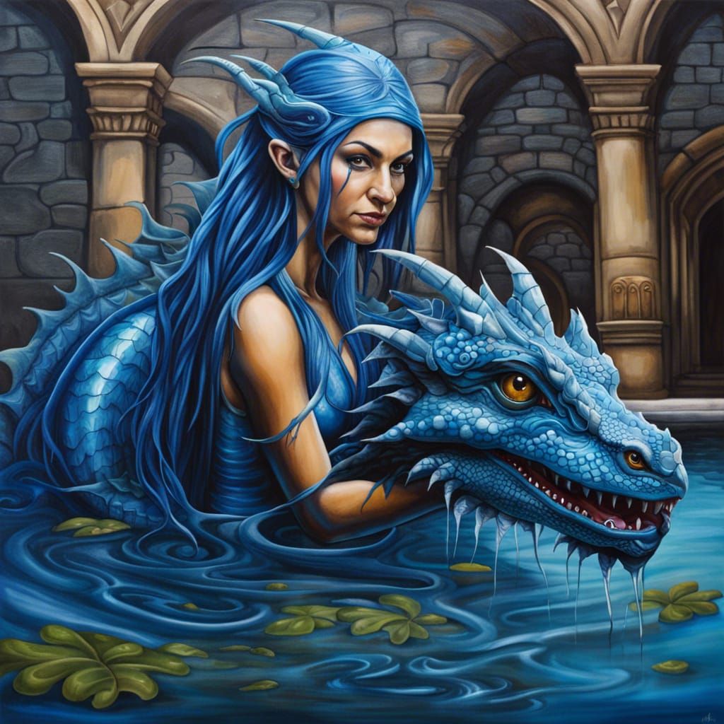 The Water Drake. - AI Generated Artwork - NightCafe Creator