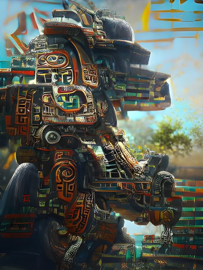 Aztec Mech - AI Generated Artwork - NightCafe Creator