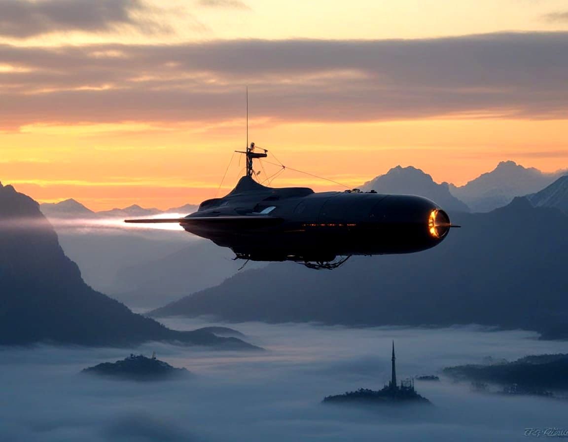 Futuristic flying machine - A Futuristic Flying Machine Soar...