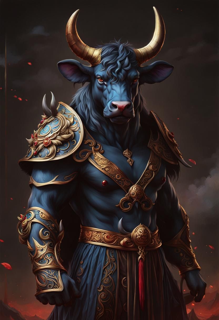 Legendary Warrior- Bull No.1 - AI Generated Artwork - NightCafe Creator