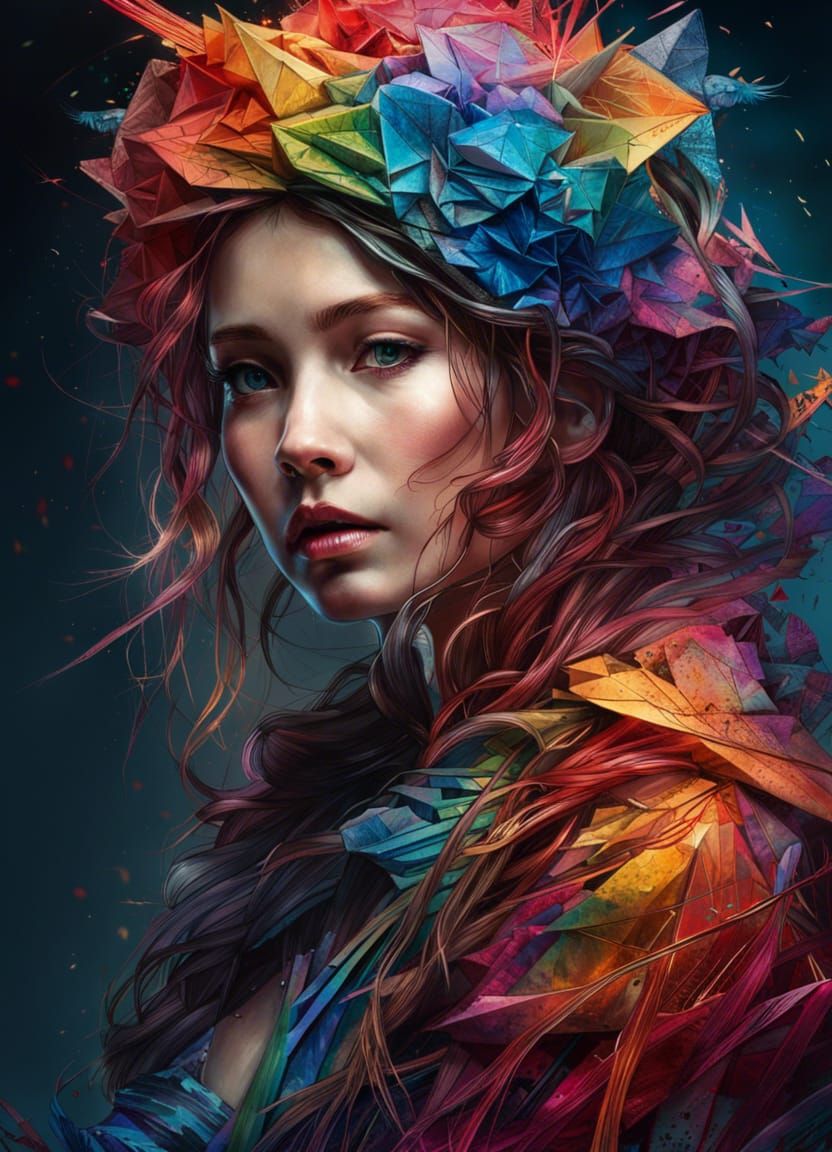 Origami hat and overcoat - AI Generated Artwork - NightCafe Creator