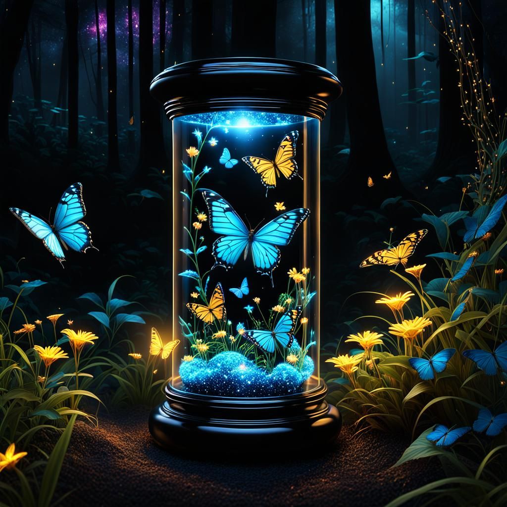 Butterflies..in jar - AI Generated Artwork - NightCafe Creator
