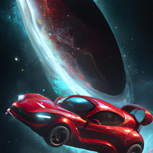 red car in space - AI Generated Artwork - NightCafe Creator