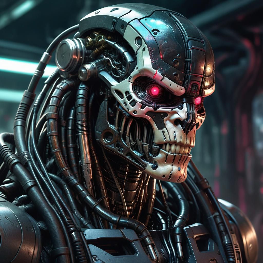 Venom, Borg, Terminator, Predator. cyberpunk, steampunk, 8k resolution ...