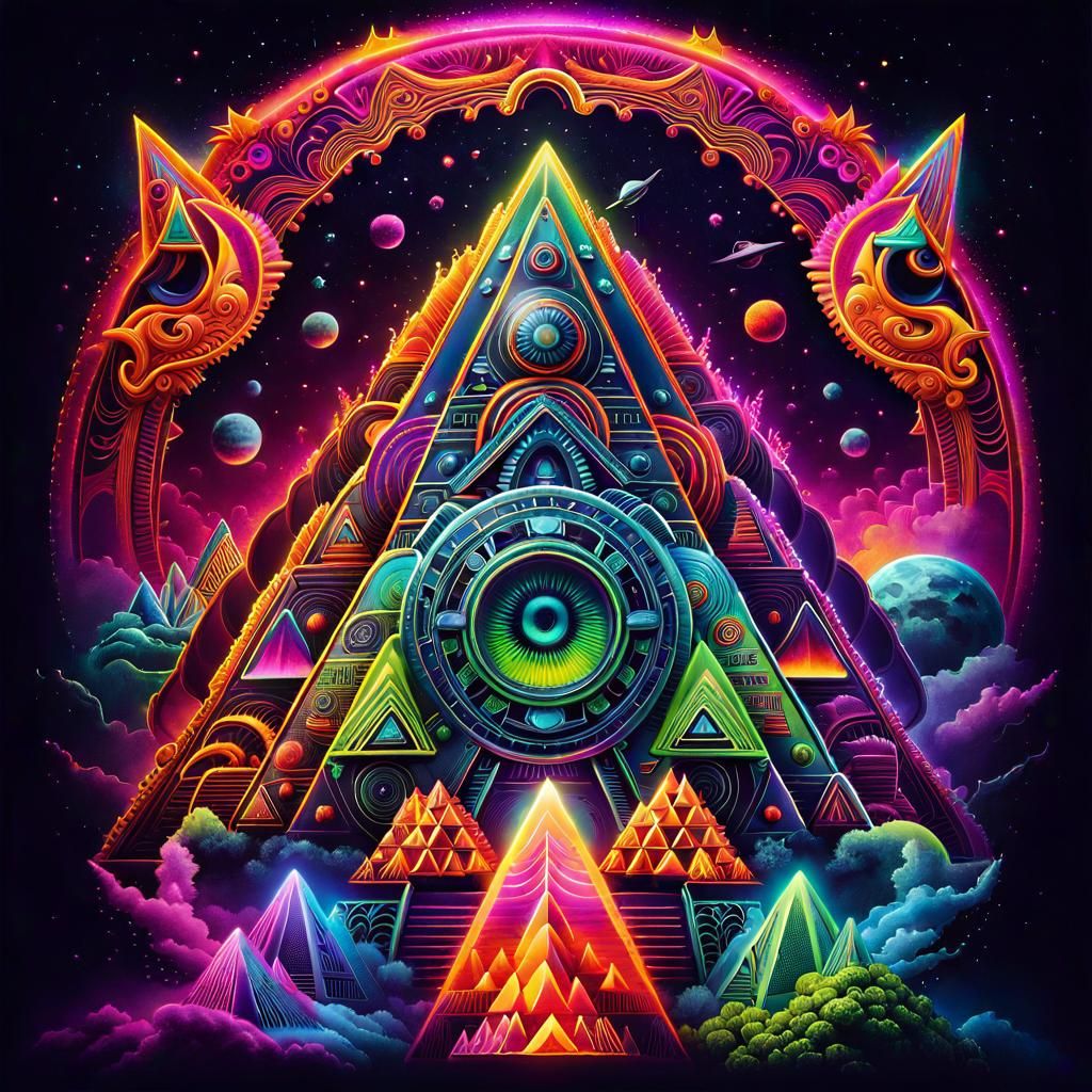 Psychedelic 2d illustration - AI Generated Artwork - NightCafe Creator
