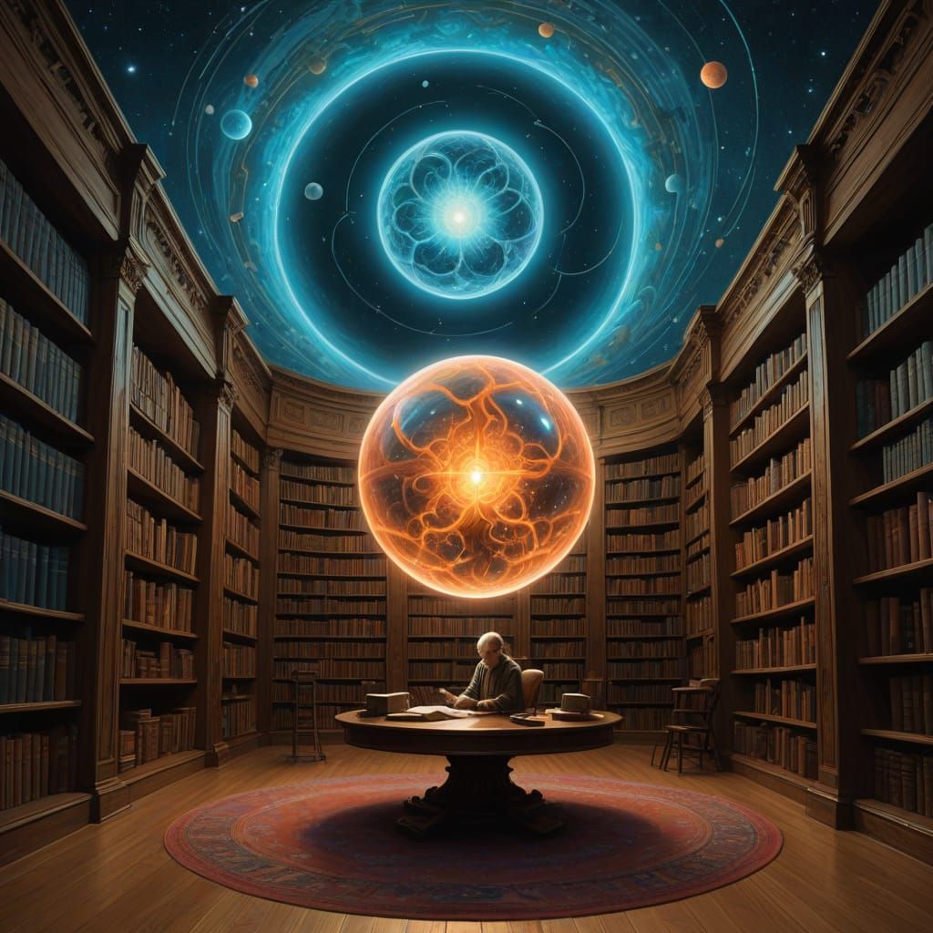 otherworldly library - Cosmic Library of Celestial Wonders