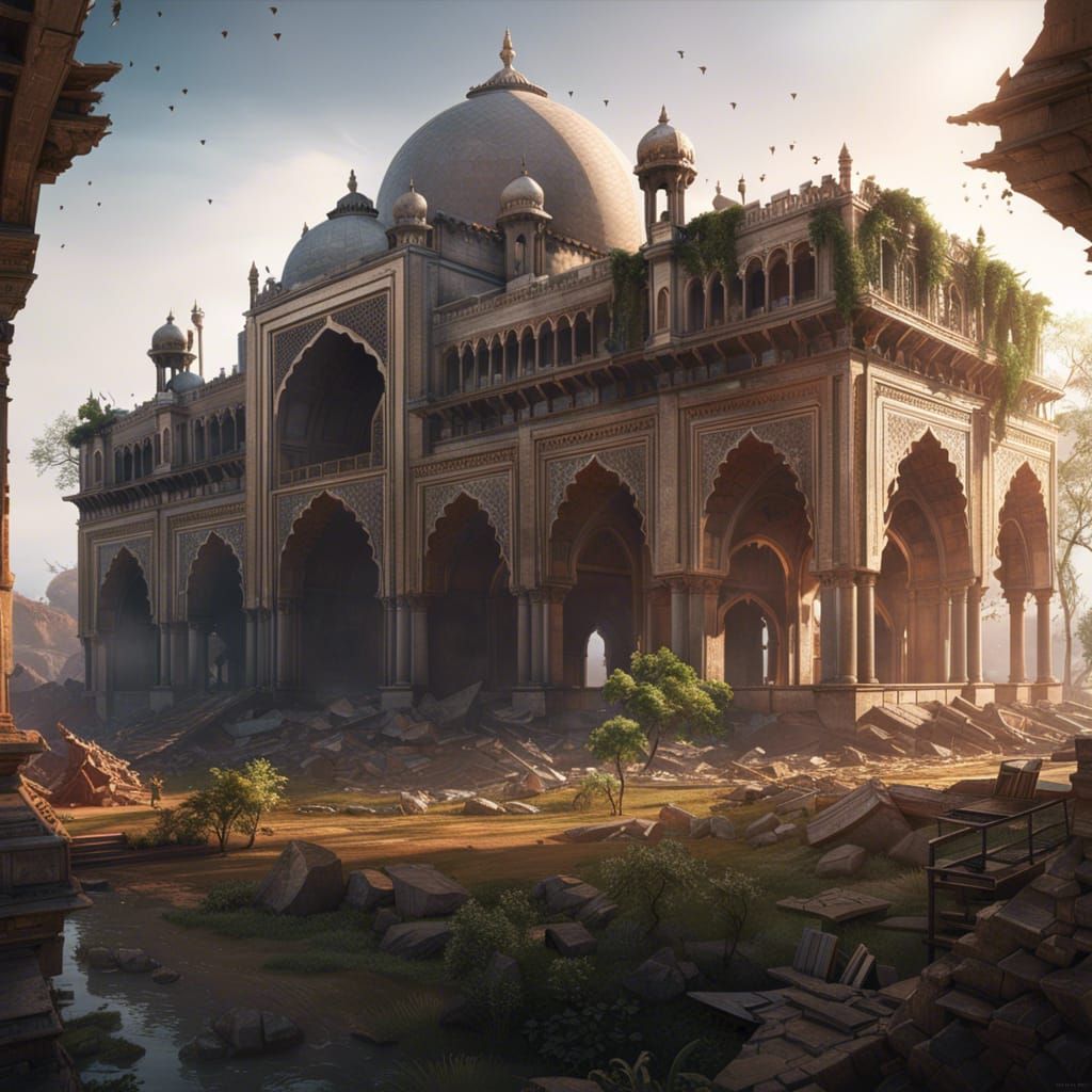 Post Apocalyptic India - AI Generated Artwork - NightCafe Creator