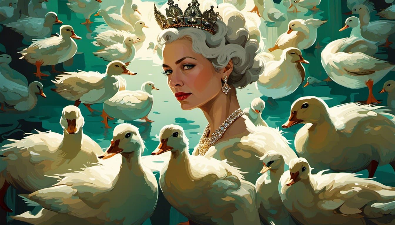 The Queen with twelve wild duck sons : "smooth soft fluffy feathers ...