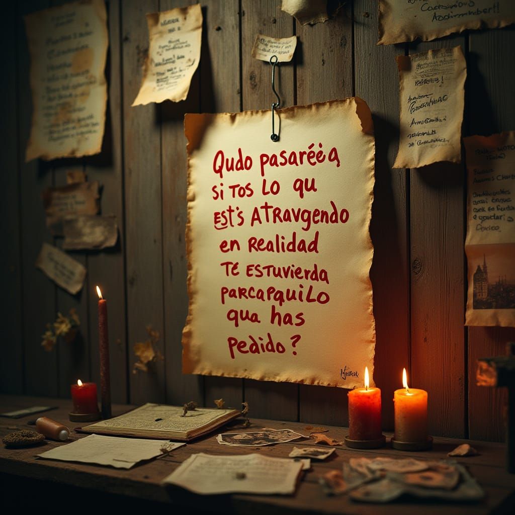 Spanish Meme Board in Existential Contemplation - AI Art