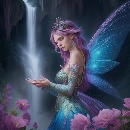 Amazingly Stunningly Beautiful colorful fancy fantasy fairy with ...