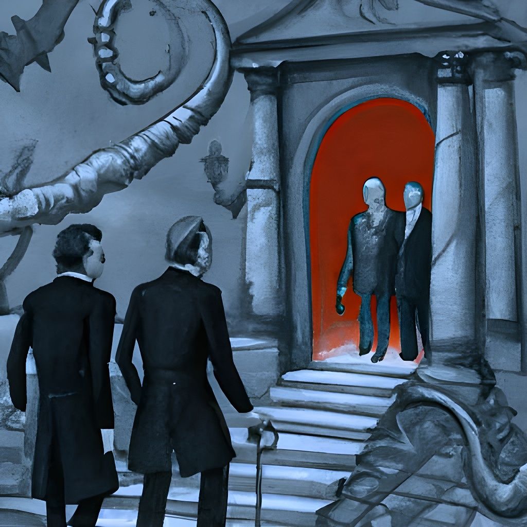 Men in Suits entering a VIP gate to hell - AI Generated Artwork ...
