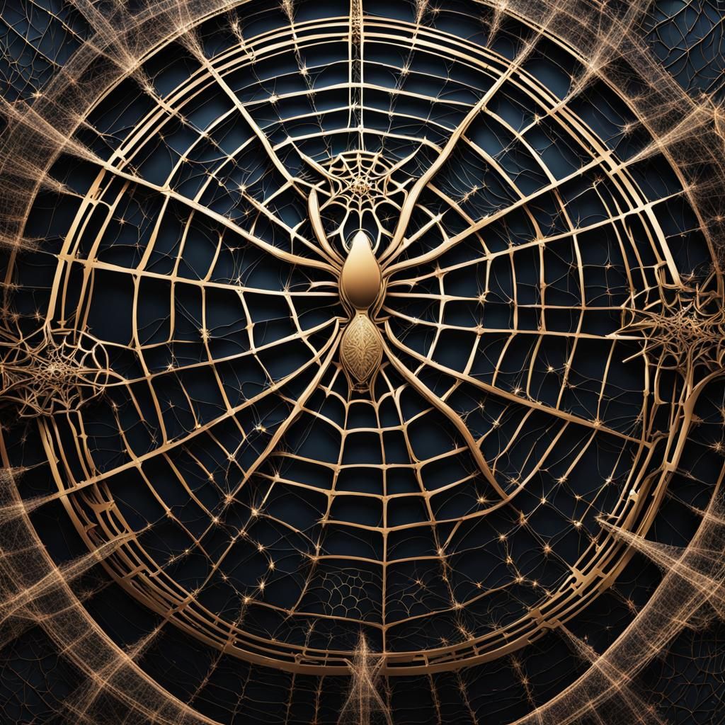 Golden Spider - AI Generated Artwork - NightCafe Creator