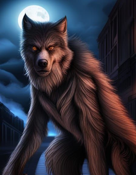 Werewolf - AI Generated Artwork - NightCafe Creator