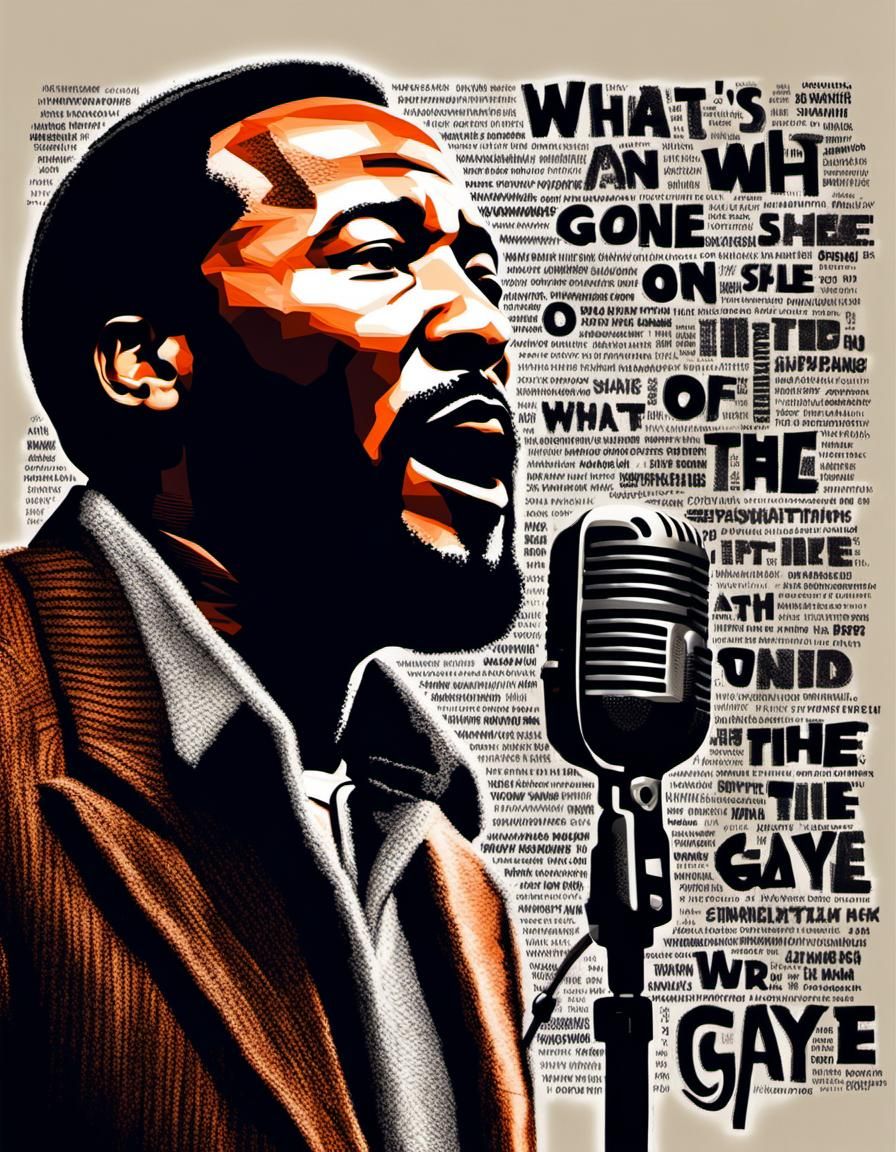 Word Art "what's going on?" Lyrics , Marvin Gaye singing with ...