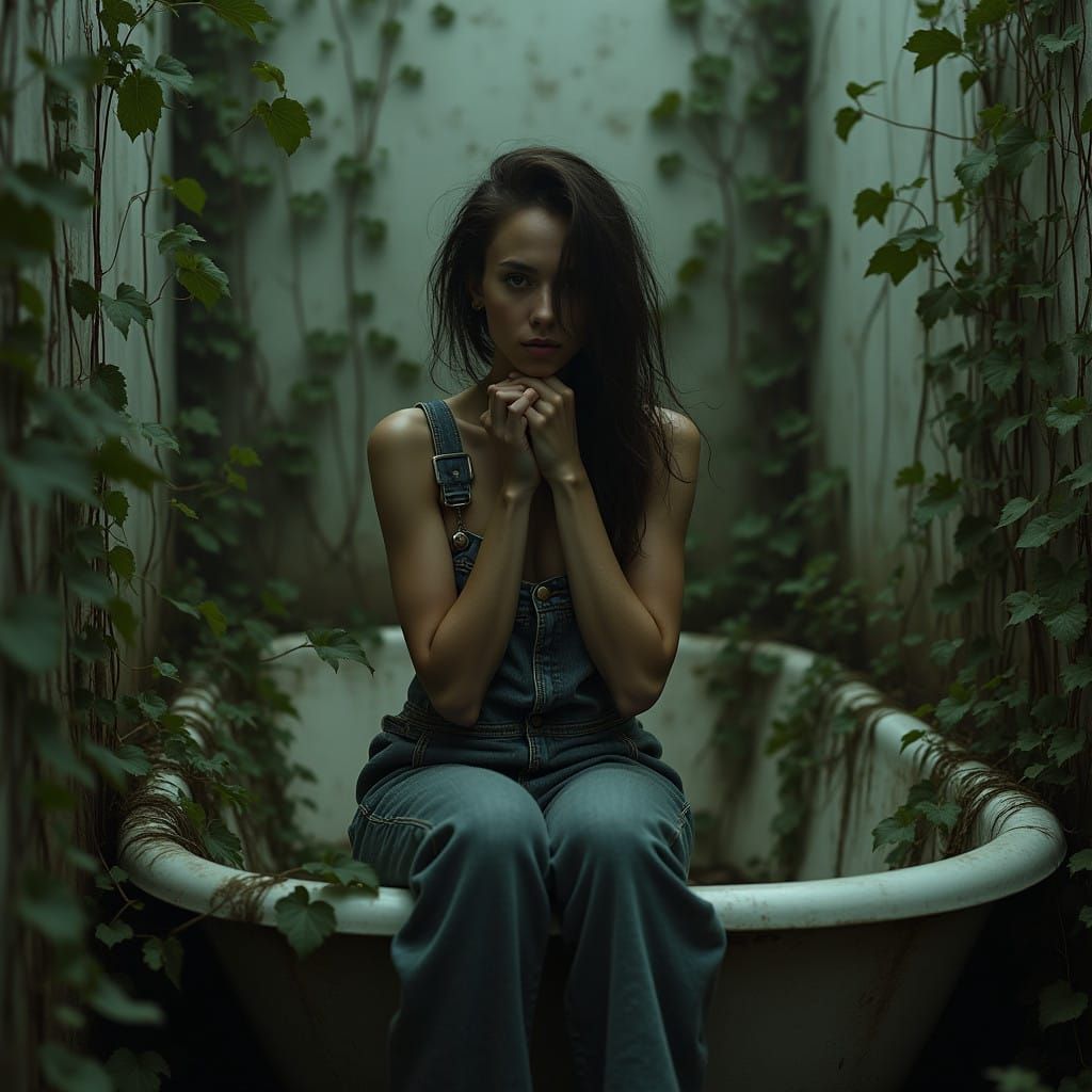 Kudzu - Androgynous Beauty Surrounded by Vining Nature