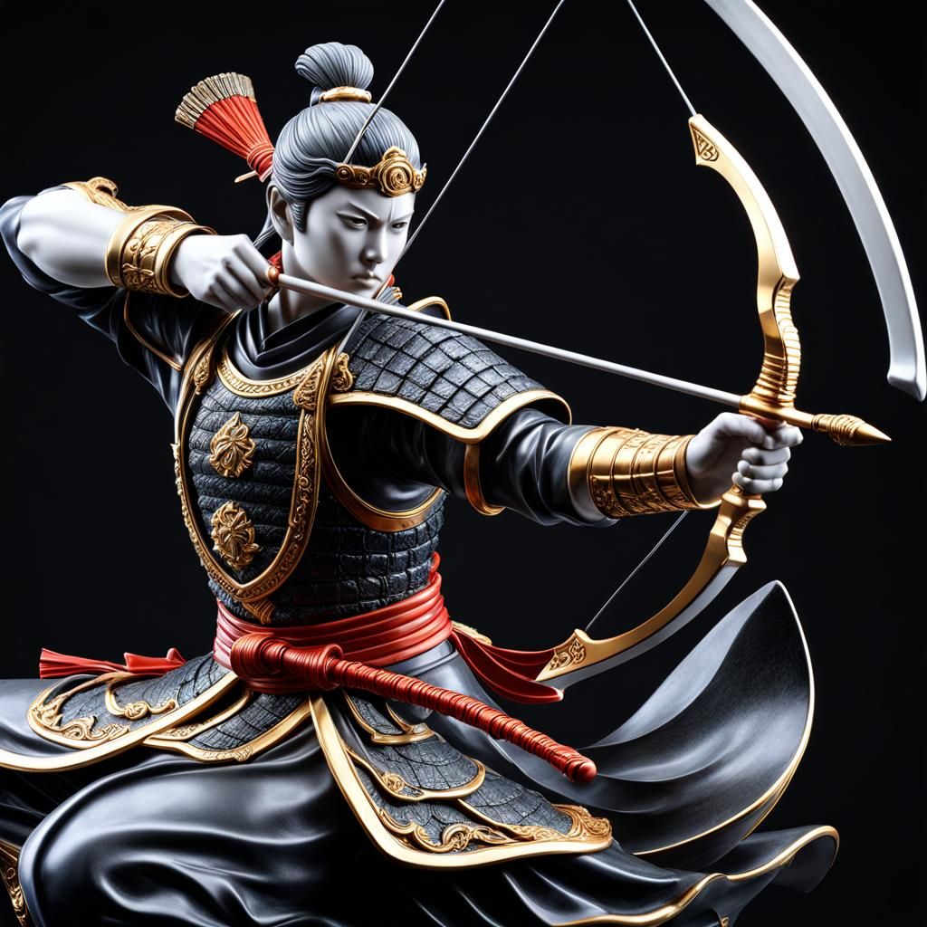 Kyudo Statue. - AI Generated Artwork - NightCafe Creator