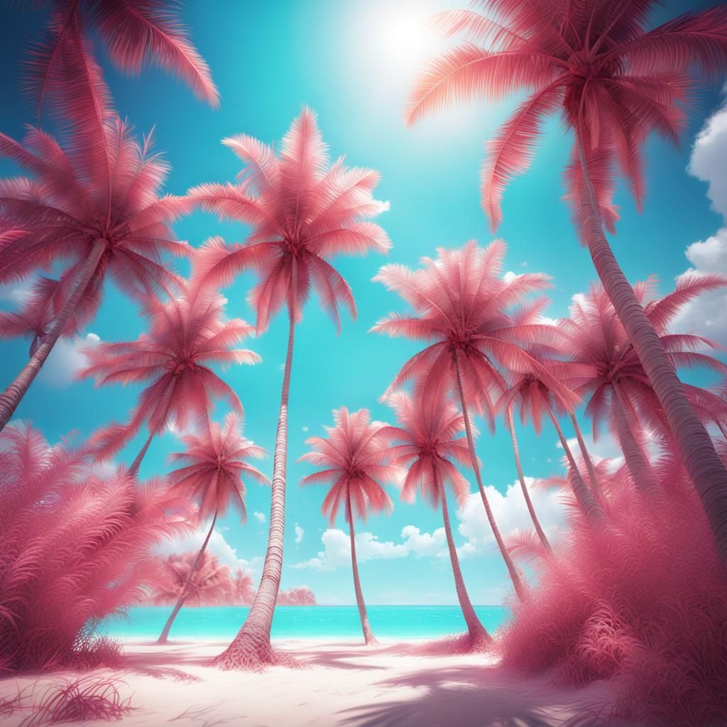 Infrared beach - AI Generated Artwork - NightCafe Creator