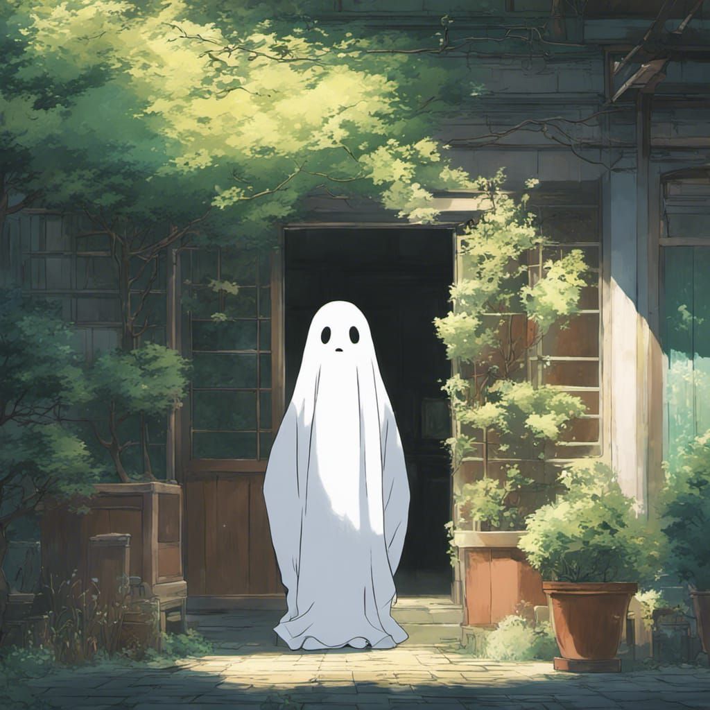 Sheet ghost in anime - AI Generated Artwork - NightCafe Creator