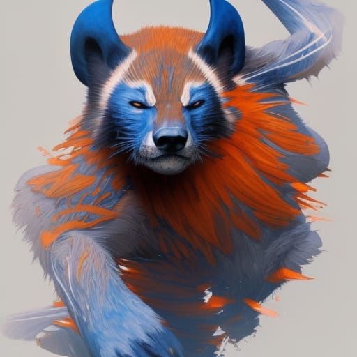 blue wolverine - AI Generated Artwork - NightCafe Creator