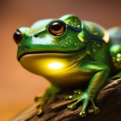 cute steampunk frog, centered perfect frog anatomy, fantastically ...