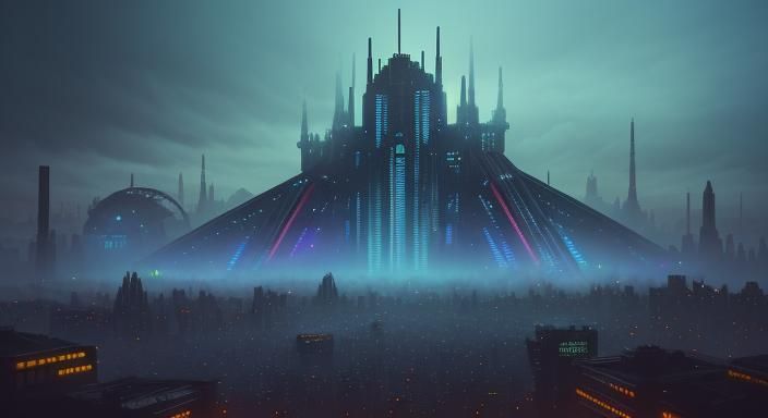 Alien Mega City - AI Generated Artwork - NightCafe Creator