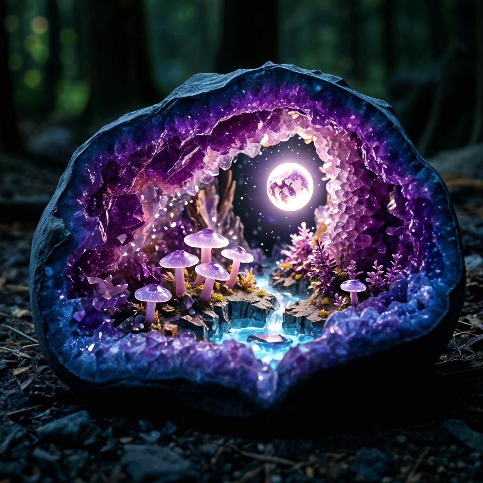 Inpaint tips for detailed scenery! - Enchanted Geode Landsca...