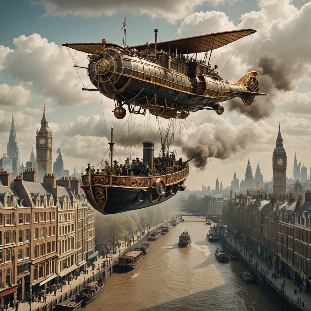 Flying over London - AI Generated Artwork - NightCafe Creator