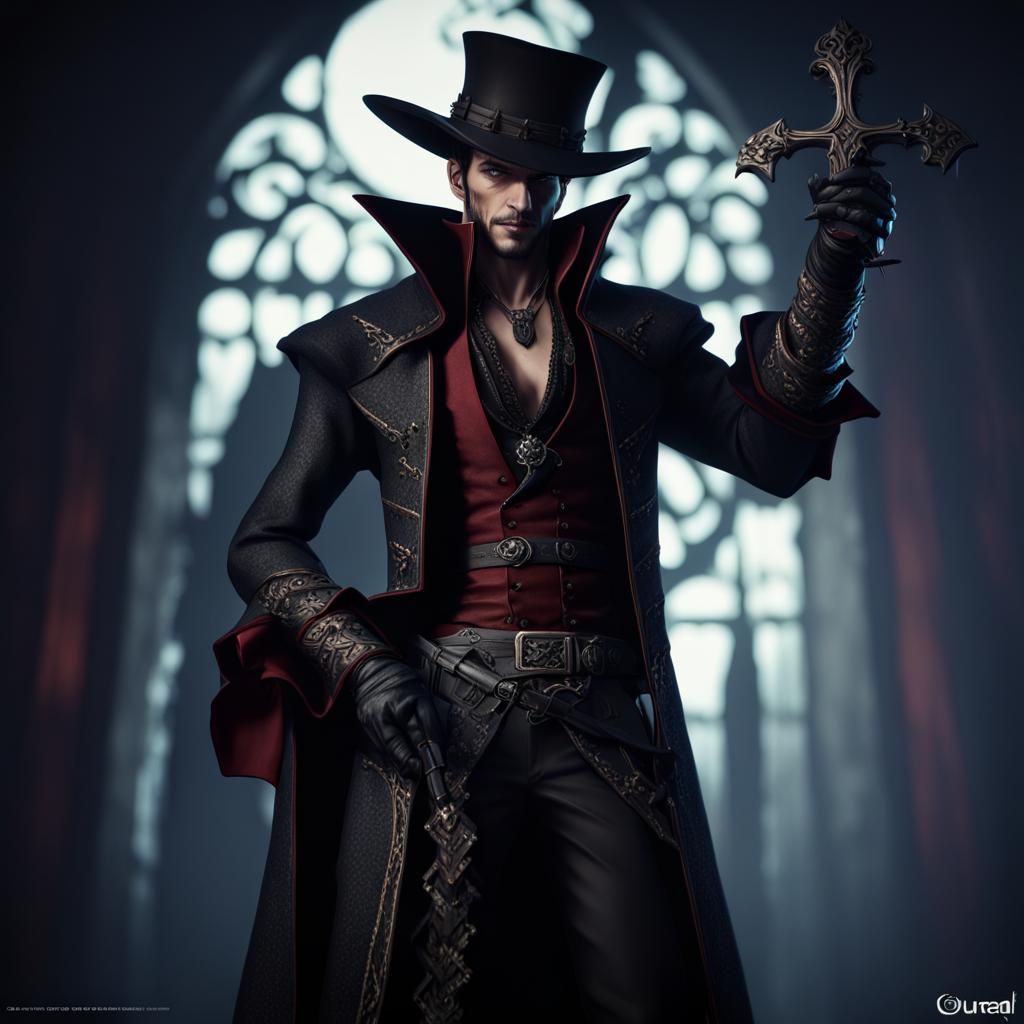 Dracule Mihawk from One Piece in a gothic style - AI Generated Artwork ...