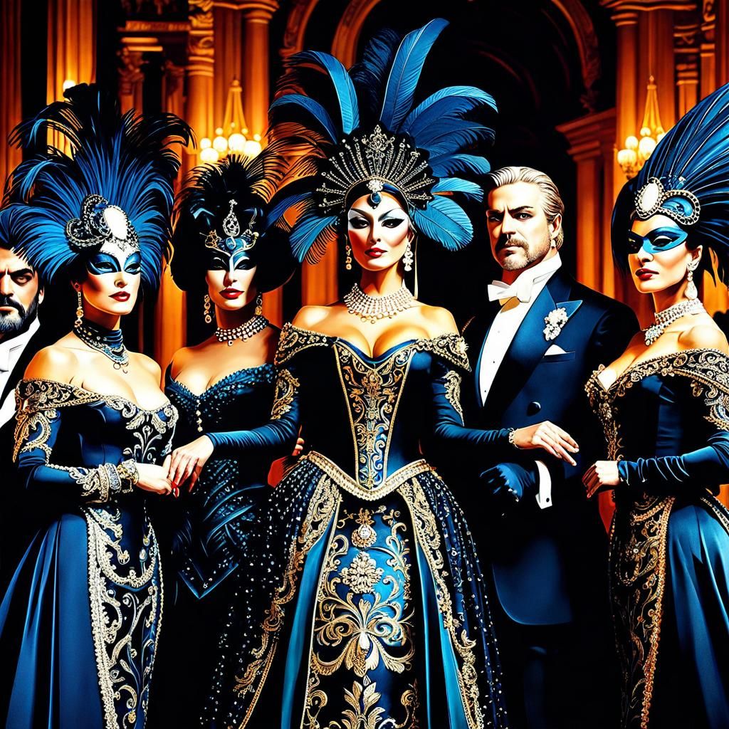 Guests of the Masquerade - AI Generated Artwork - NightCafe Creator