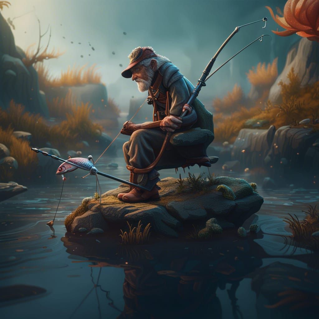 fishing - AI Generated Artwork - NightCafe Creator