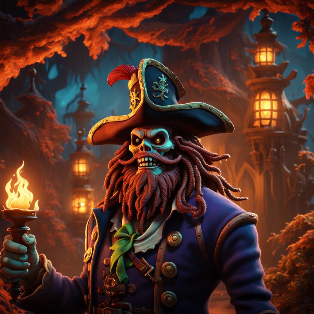 ghost pirate LeChuck from Monkey Island - AI Generated Artwork ...