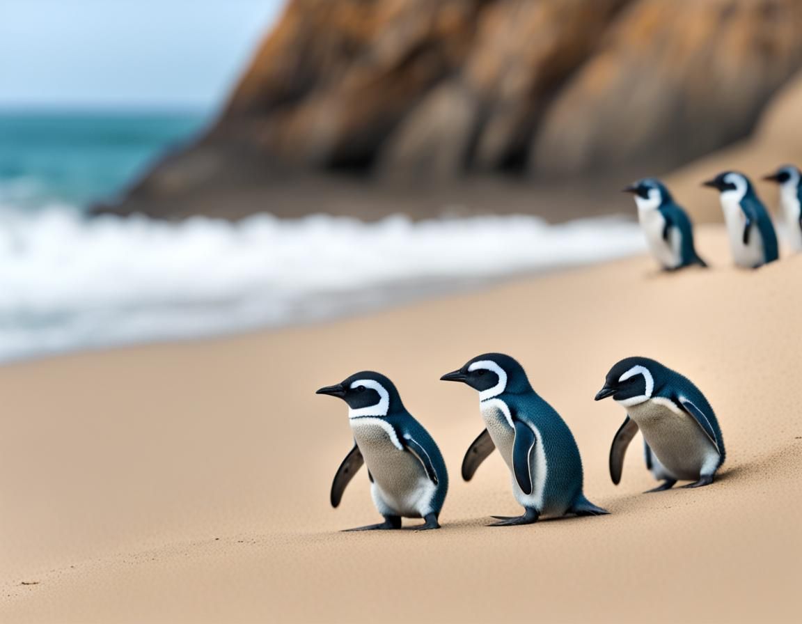 Birds of New Zealand - Blue Penguin (Korora) - AI Generated Artwork ...