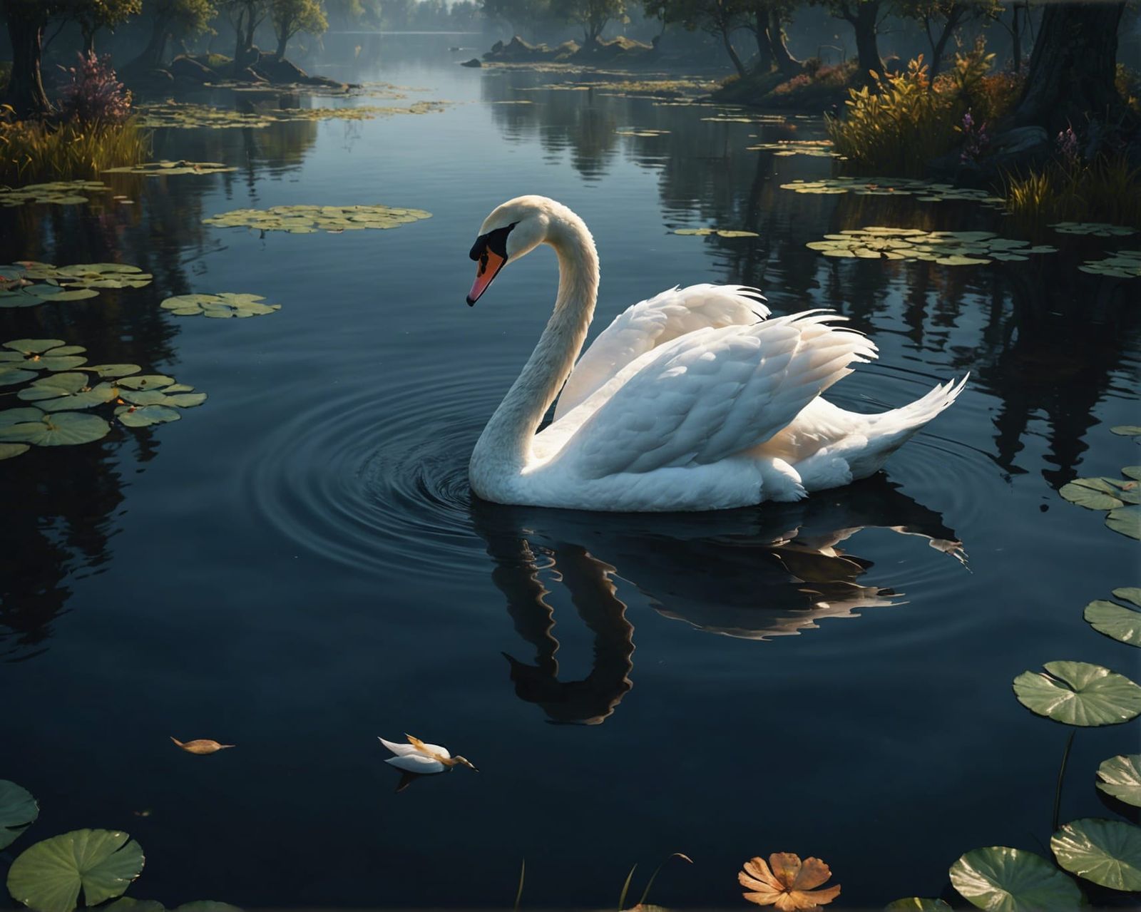 Swan - AI Generated Artwork - NightCafe Creator