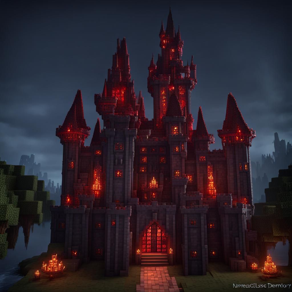 The Redstone Castle - AI Generated Artwork - NightCafe Creator