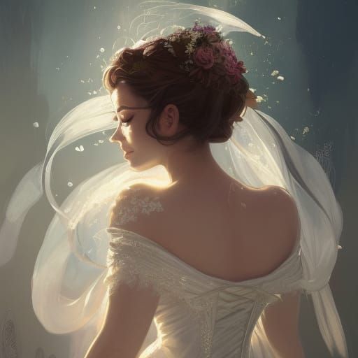 Blushing bride - AI Generated Artwork - NightCafe Creator