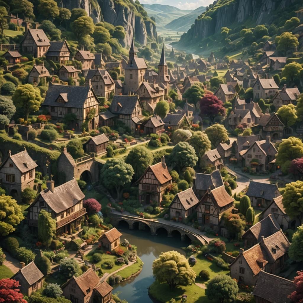 Village - AI Generated Artwork - NightCafe Creator