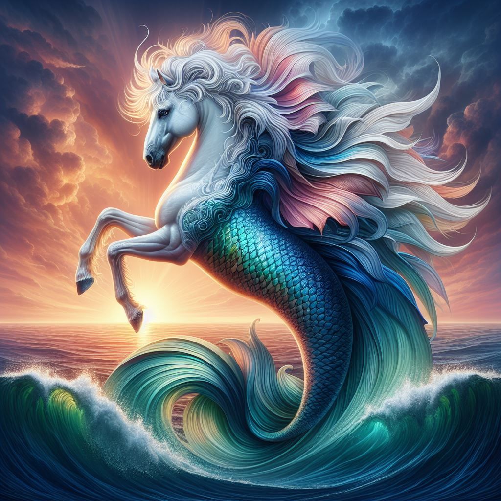Mythical Hippocampus - AI Generated Artwork - NightCafe Creator