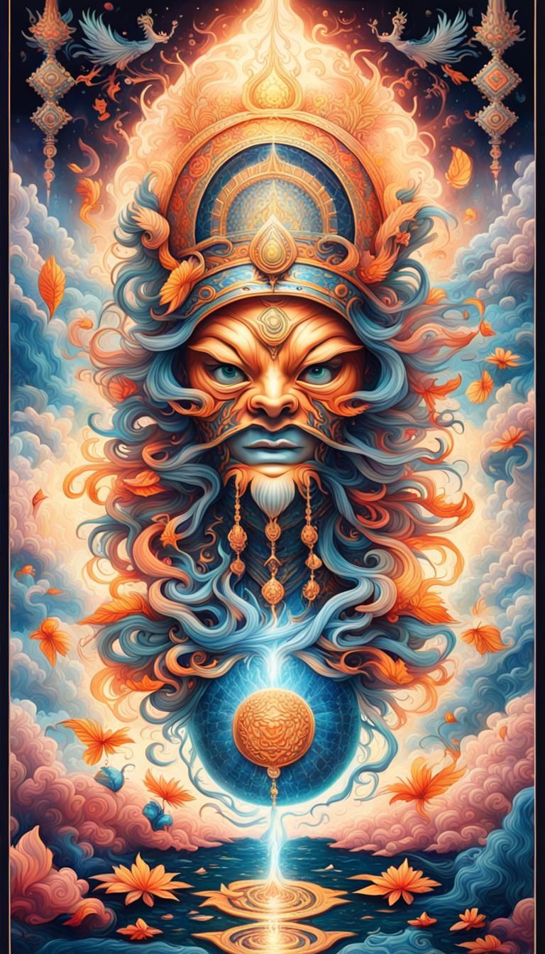 Generate a captivating image that encapsulates the mystical essence of ...