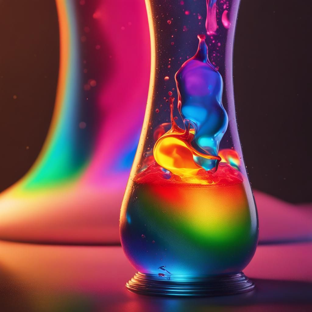 Rainbow lava lamp - AI Generated Artwork - NightCafe Creator