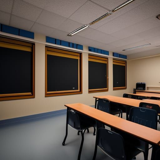 dark classroom - AI Generated Artwork - NightCafe Creator