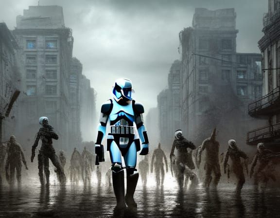 Zombie trooper - AI Generated Artwork - NightCafe Creator