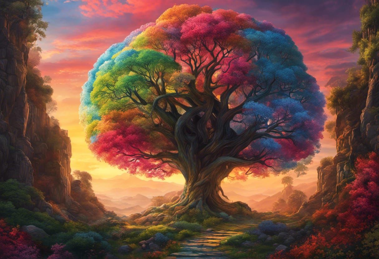 Tree of Colors - AI Generated Artwork - NightCafe Creator