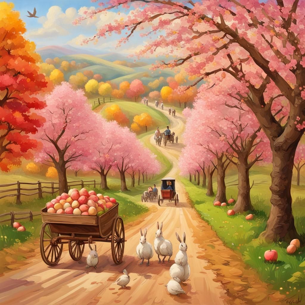 Spring and Fall - AI Generated Artwork - NightCafe Creator