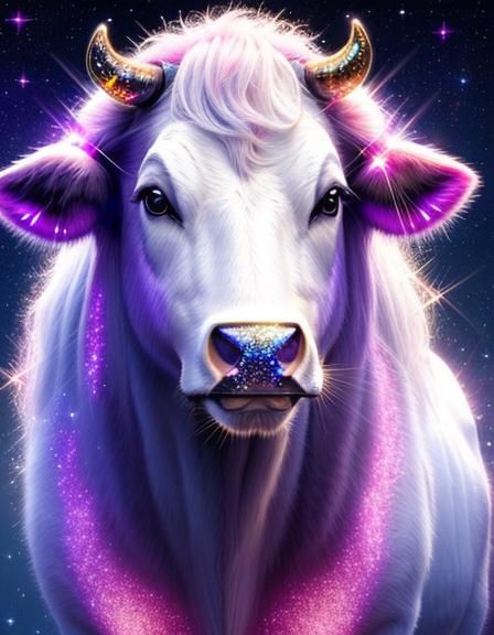 Cosmic cow - AI Generated Artwork - NightCafe Creator