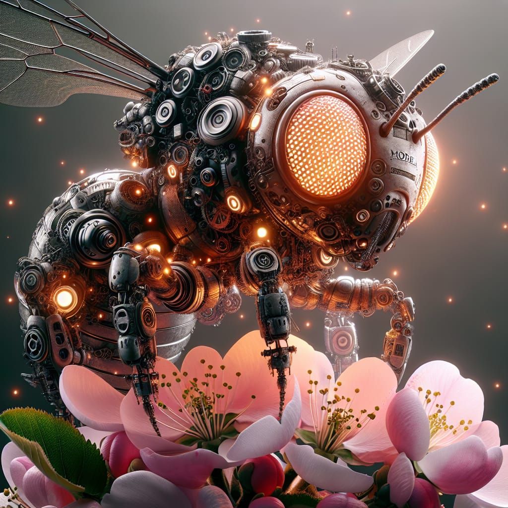 Mecha Bee - AI Generated Artwork - NightCafe Creator