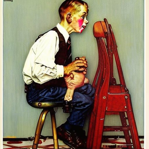 by Norman Rockwell - AI Generated Artwork - NightCafe Creator